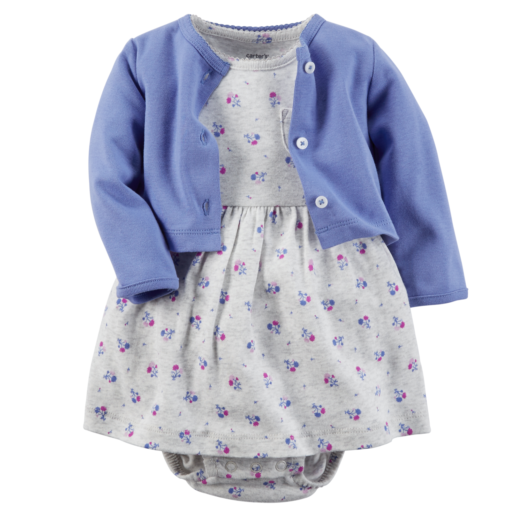 Carter's Floral 2 Piece Dress & Cardigan Set | Baby Girl