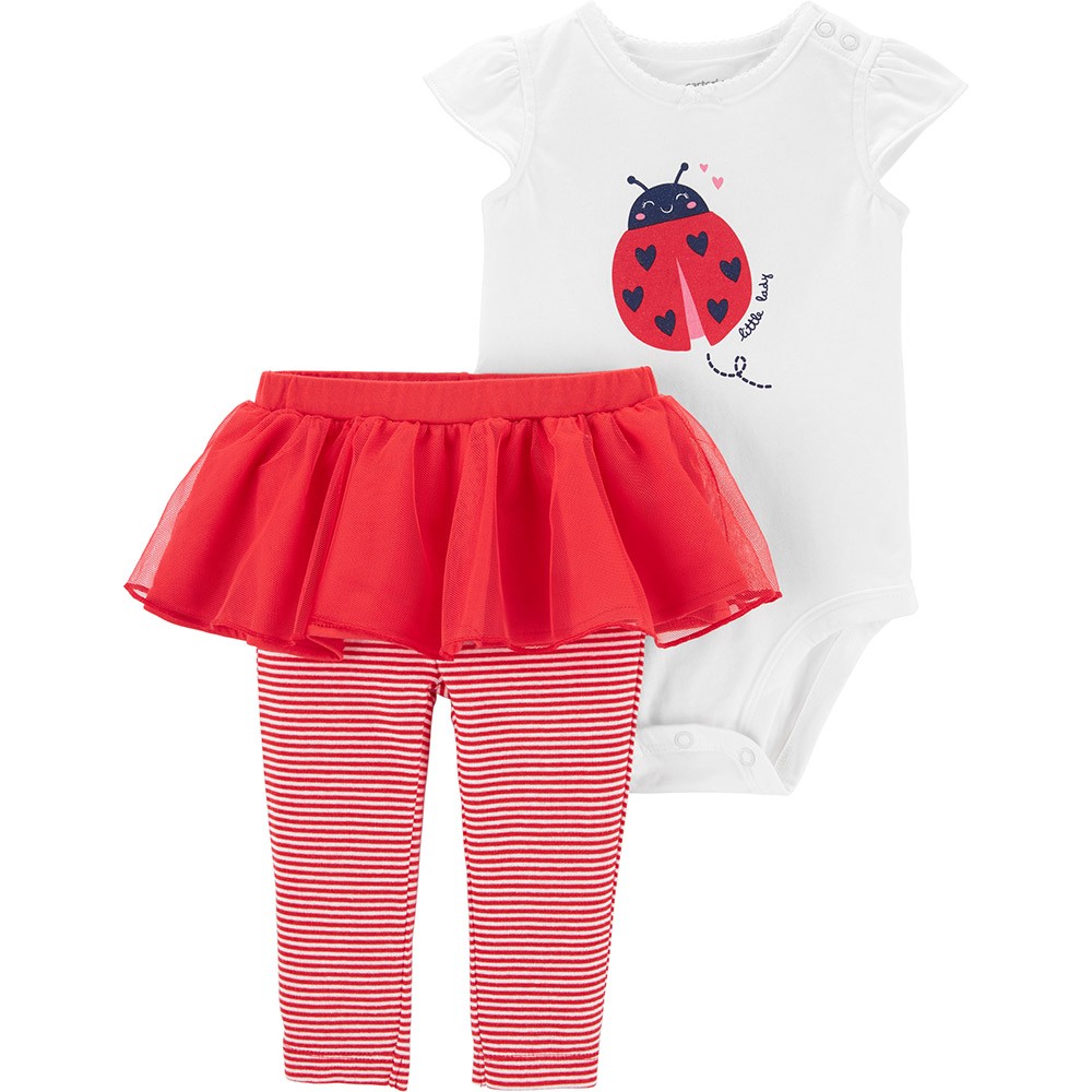 Carter's 2-Piece Ladybug Bodysuit & Tutu Pant Set | Baby Girl