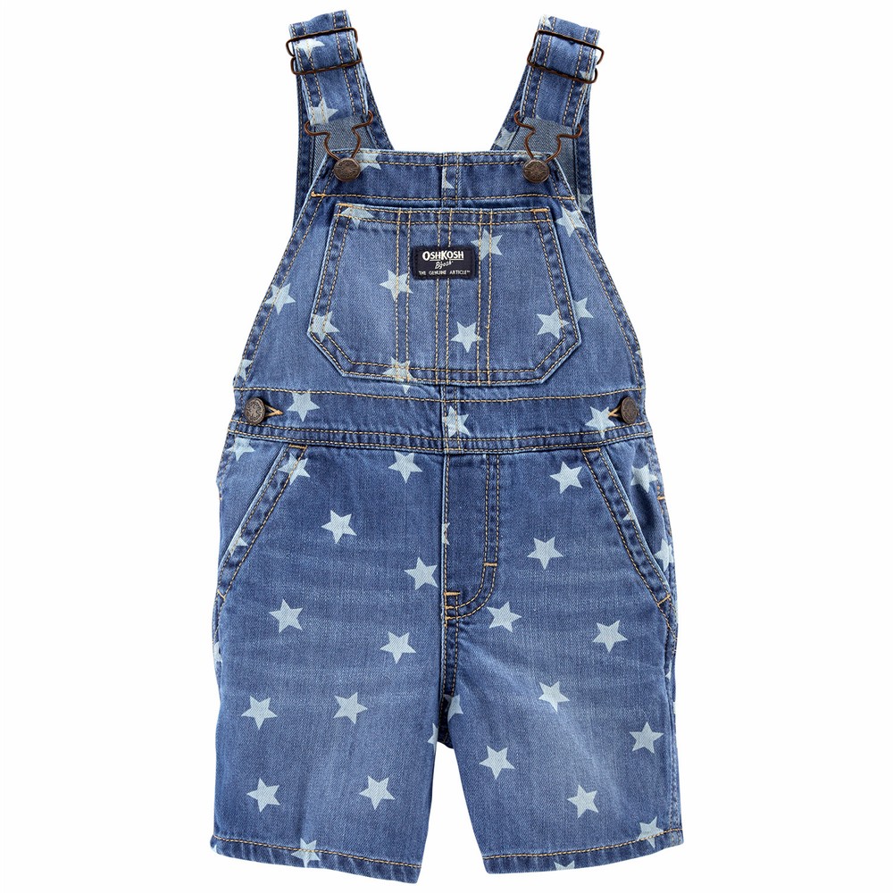 OshKosh B'gosh Starry Denim Shortalls | Baby Unisex