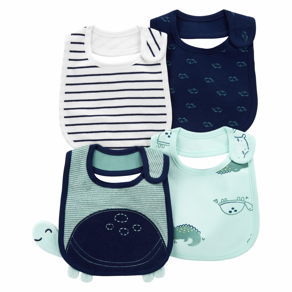Carter's 4-Pack Turtle Teething Bibs | Baby Boy