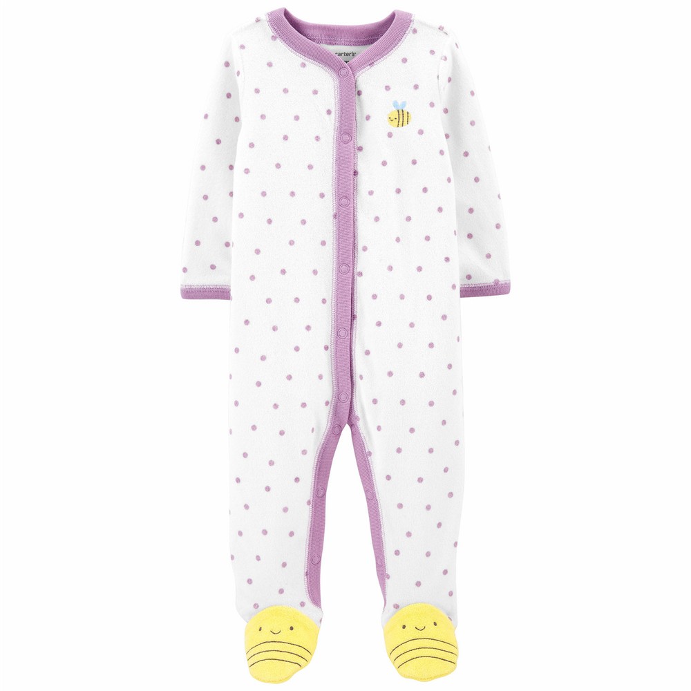 Carter's Bee Snap-Up Terry Sleep & Play One Piece | Baby Girl