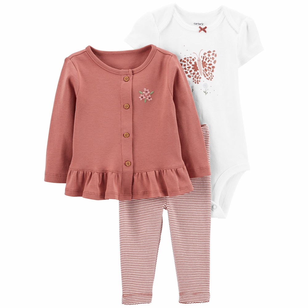 Carter's 3-Piece Little Cardigan Set | Baby Girl