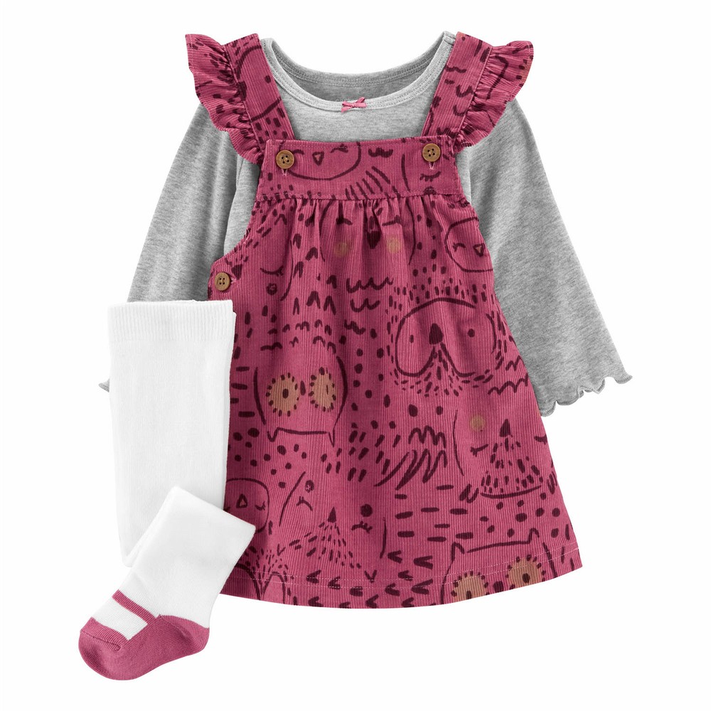 Carter's 3-Piece Tee & Jumper Set | Baby Girl