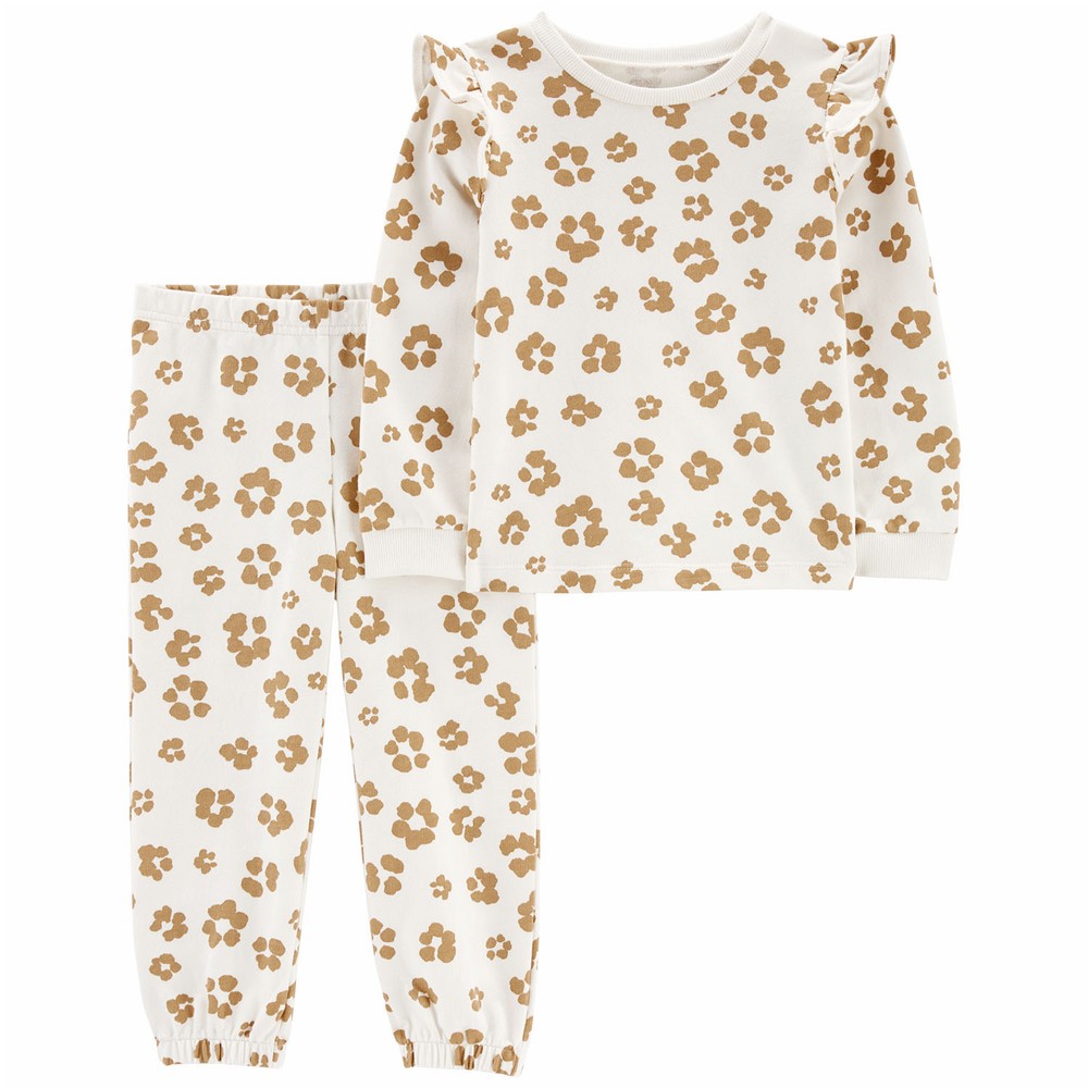 Carter's 2-Piece French Terry Top & Leopard Pant Set | Baby Girl