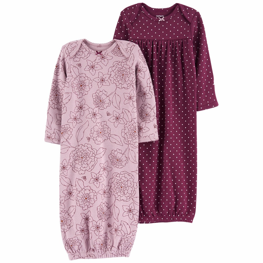 Carter's 2-Pack Sleeper Gowns | Baby Girl