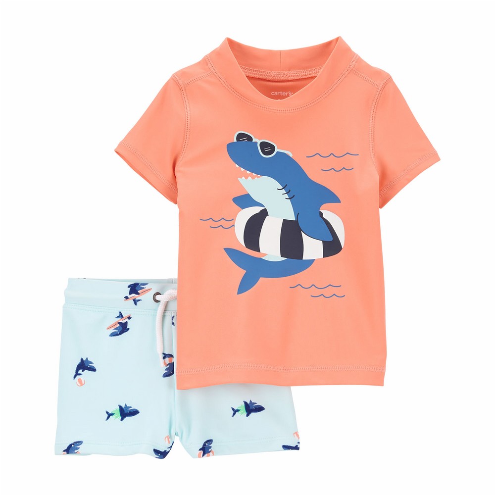 Carter's 2-Piece Shark Rashguard Set | Baby Boy