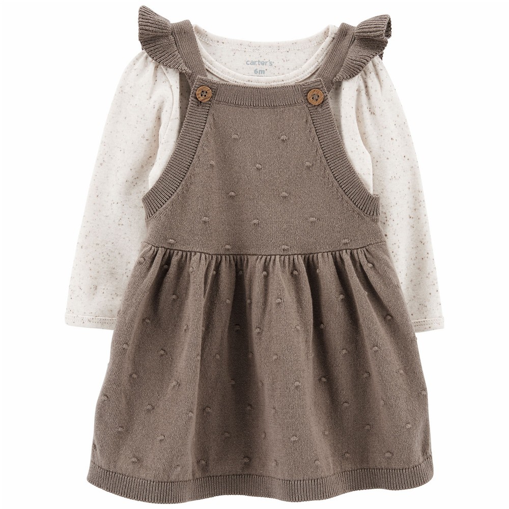 Carter's 2-Piece Long-Sleeve Bodysuit & Jumper Set | Baby Girl