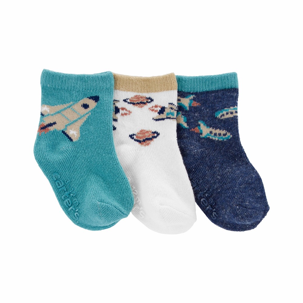 Carter's 3-Pack Space Socks | Toddler Boy