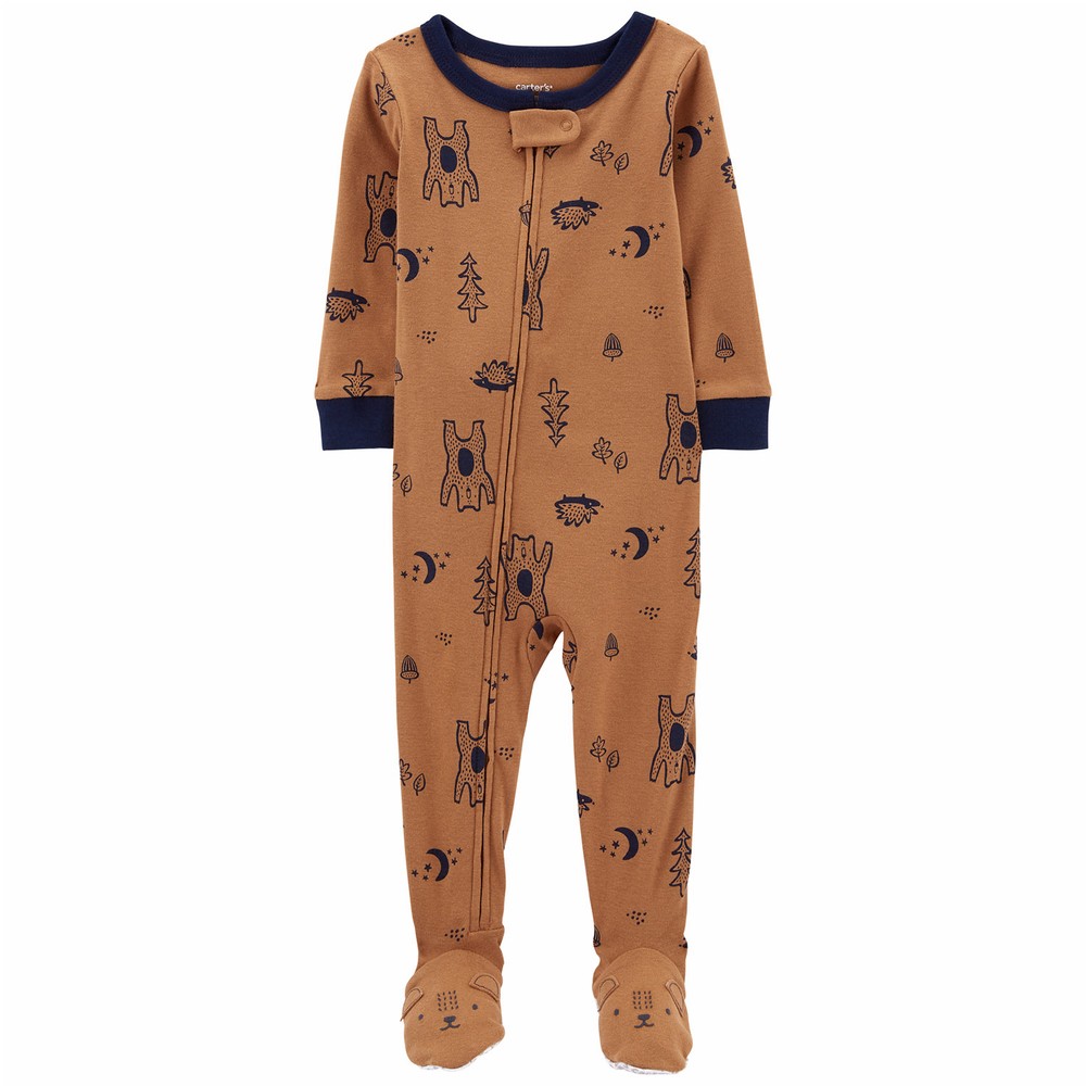 Carter's Woodlands Snug Fit Cotton Footie One Piece PJs | Toddler Boy