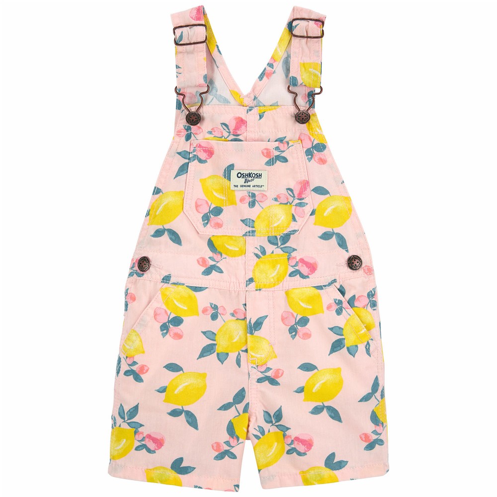 OshKosh B'gosh Lemon Print Shortalls | Toddler Girl