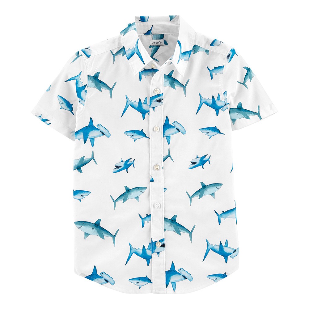 Carter's Shark Button-Front Shirt | Boy
