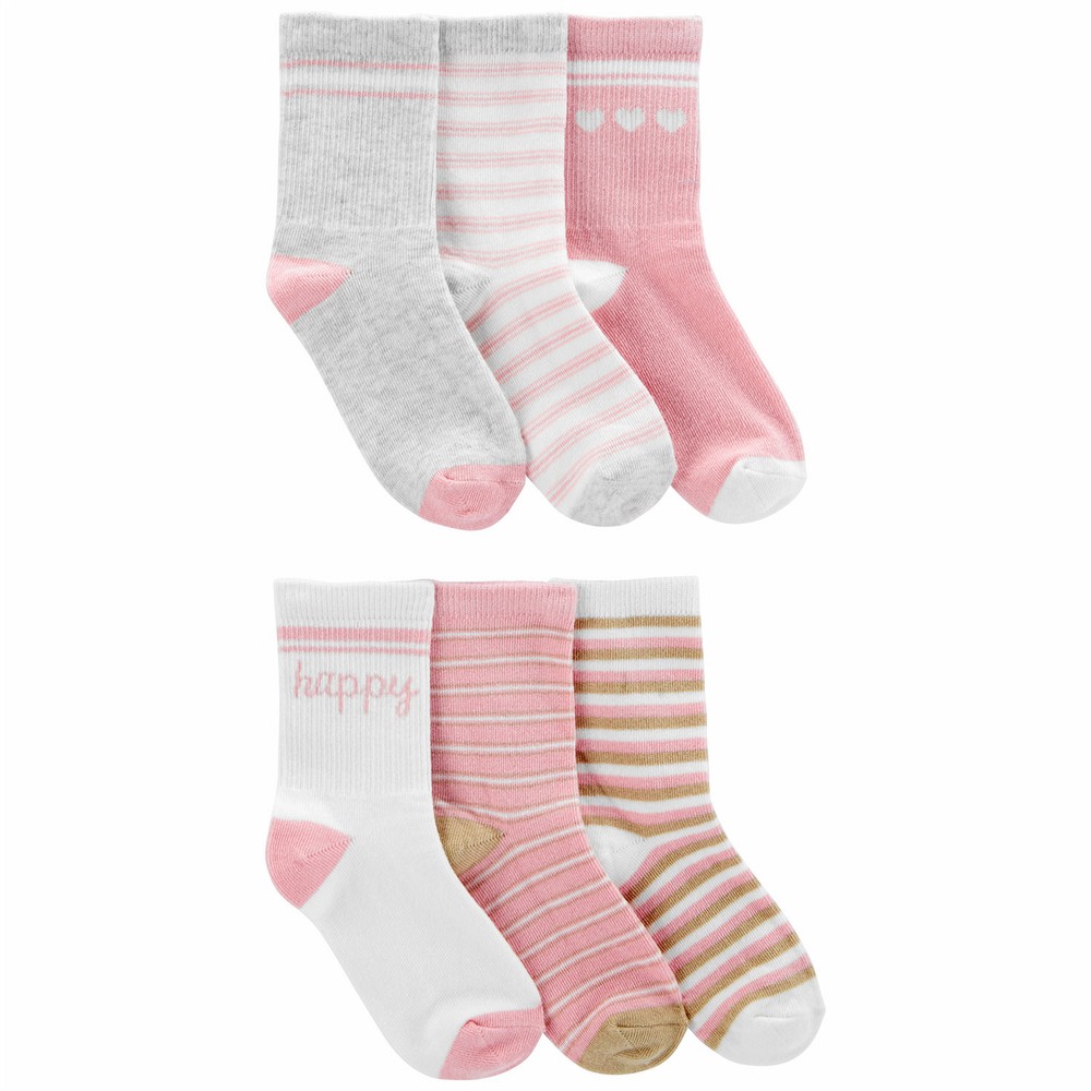Carter's 6-Pack Heart Socks | Girl