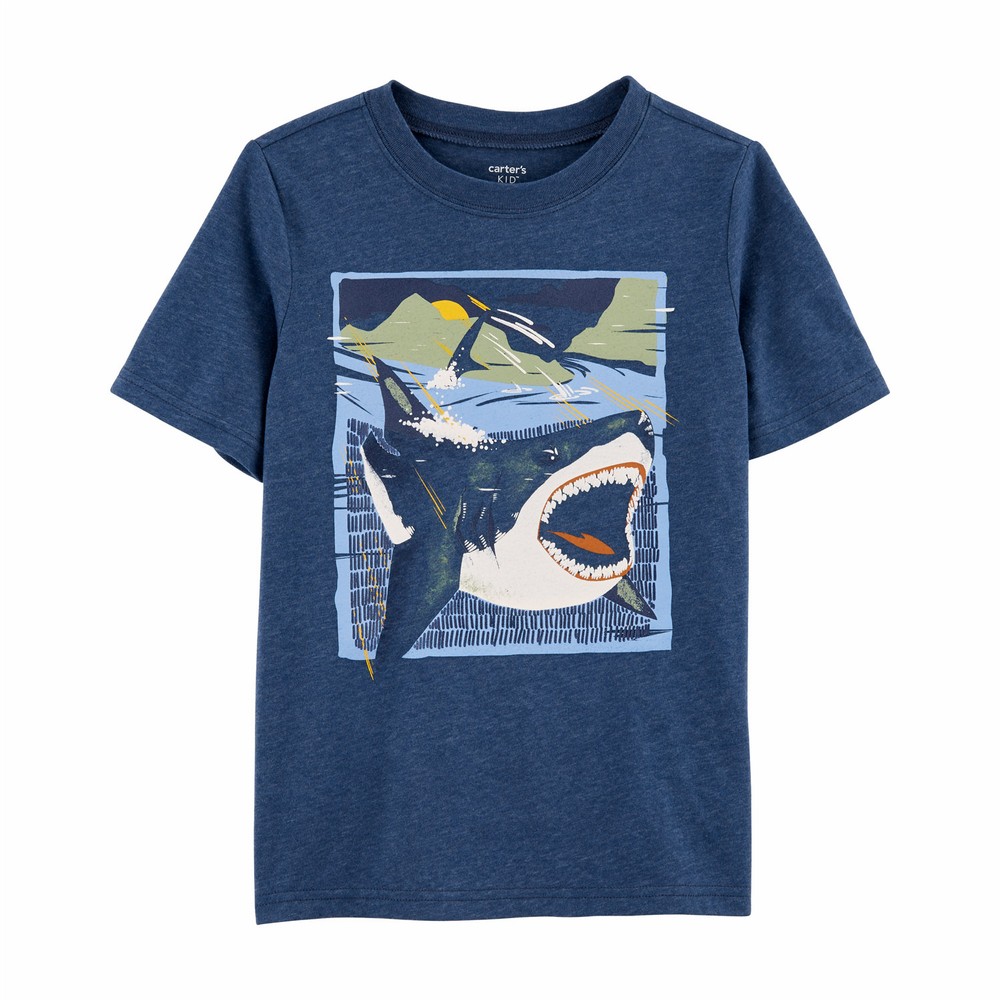 Carter's Shark Jersey Tee | Boy