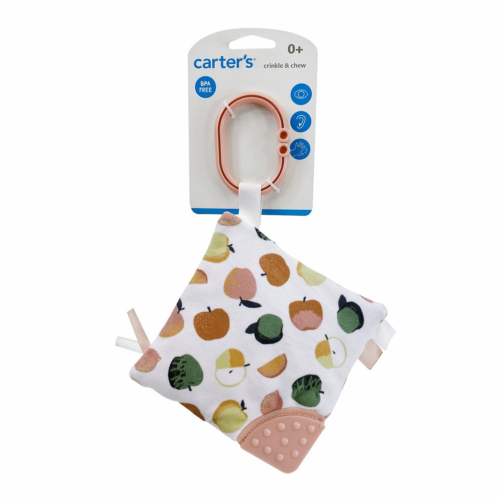 Carter's Fruity Crinkle Square & Teether | Baby Girl