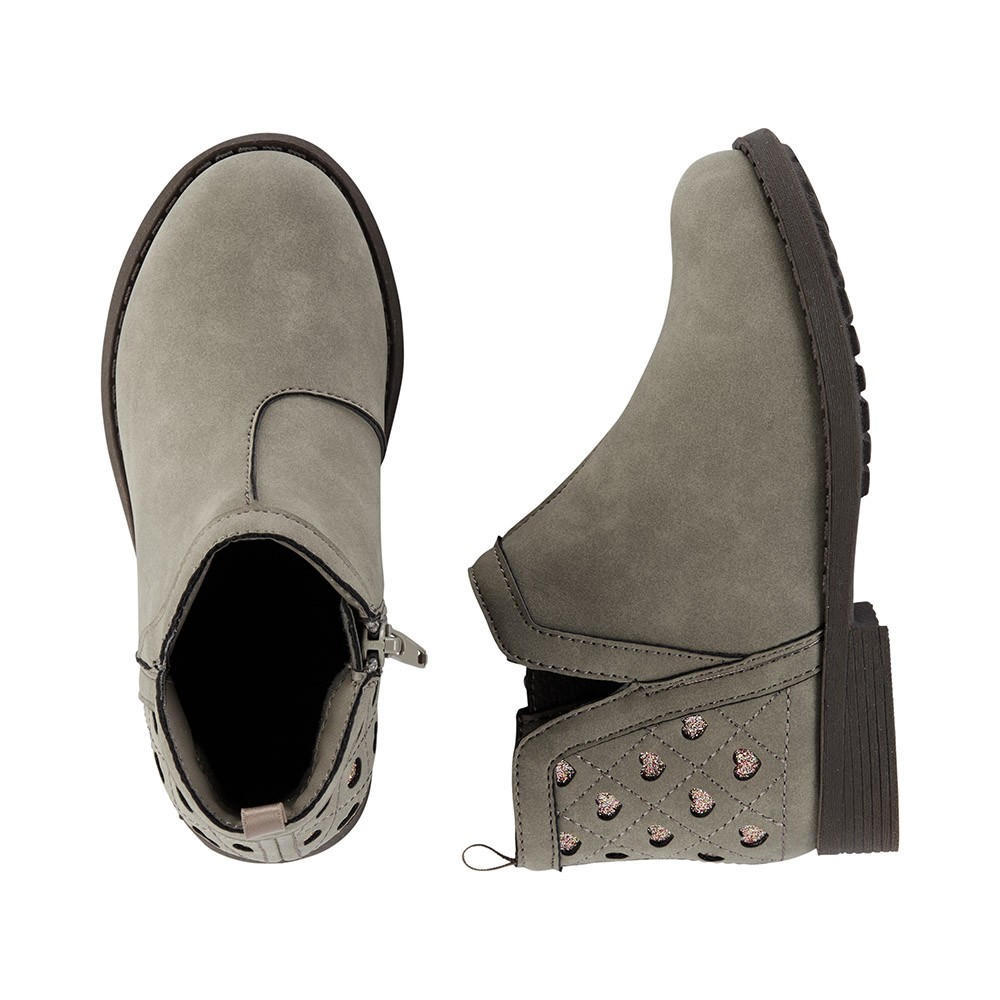 OshKosh B'gosh Heart Glitter Ankle Boots | Toddler Girl